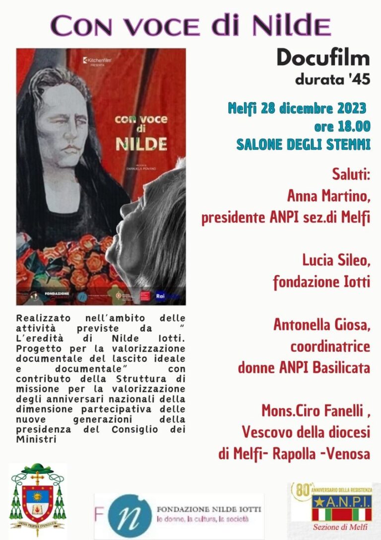 Melfi. Tessera Anpi ad honorem al Vescovo, ricordando Nilde Iotti. Per ...
